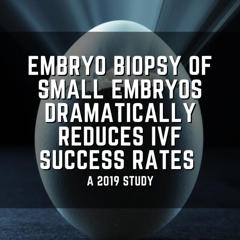 Embryo biopsy of small embryos dramatically reduces IVF success rates ...