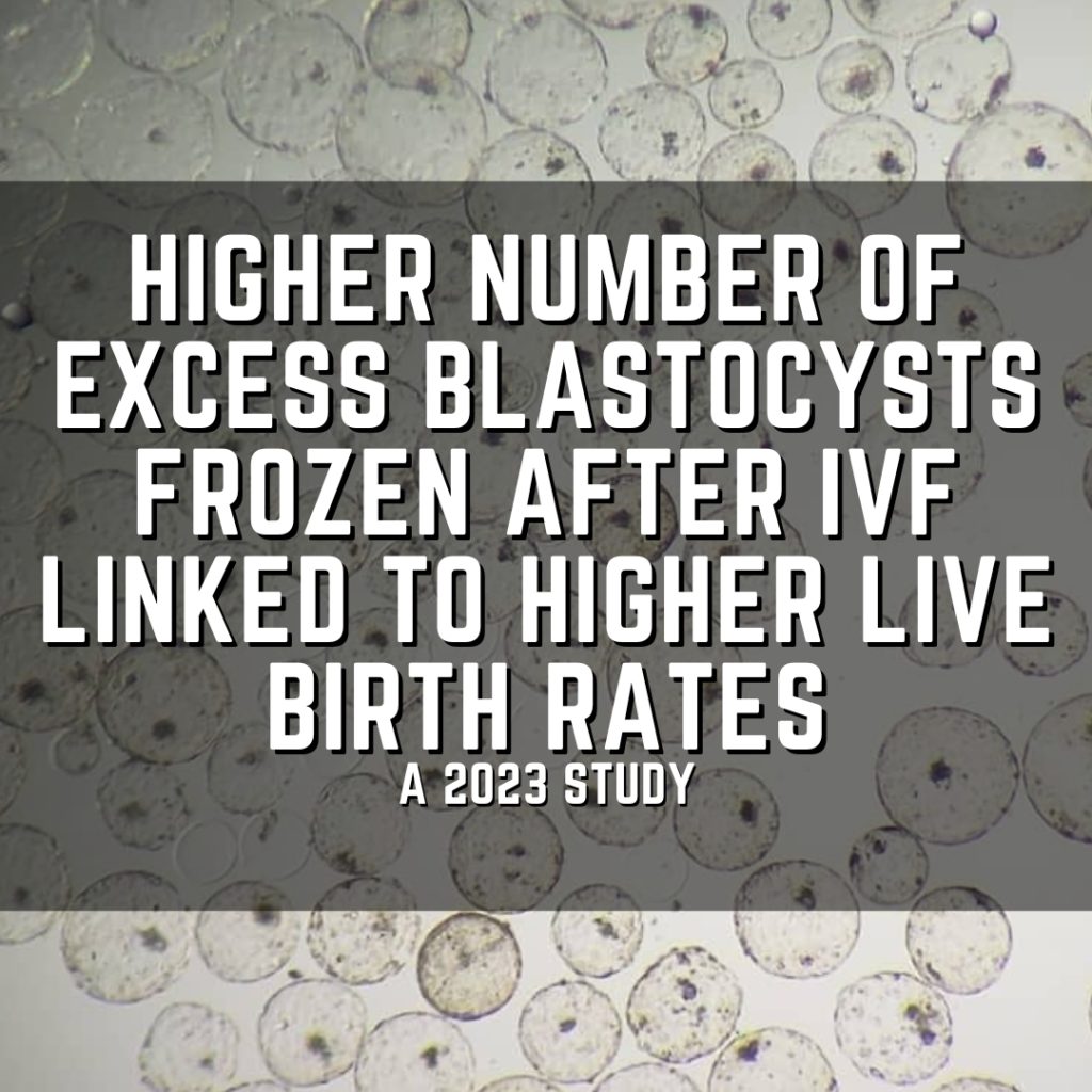 Higher number of excess blastocysts frozen after IVF linked to higher ...